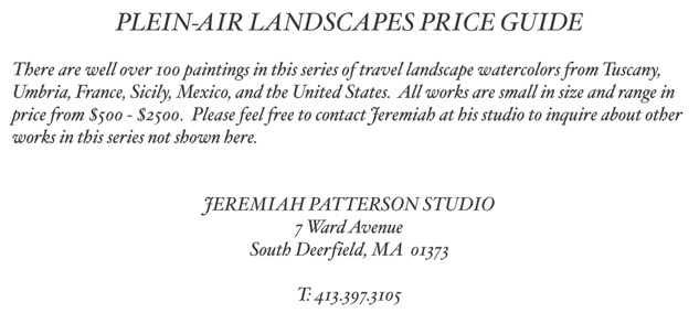 Jeremiah Patterson - Plein-air Landscapes click here for all available ...